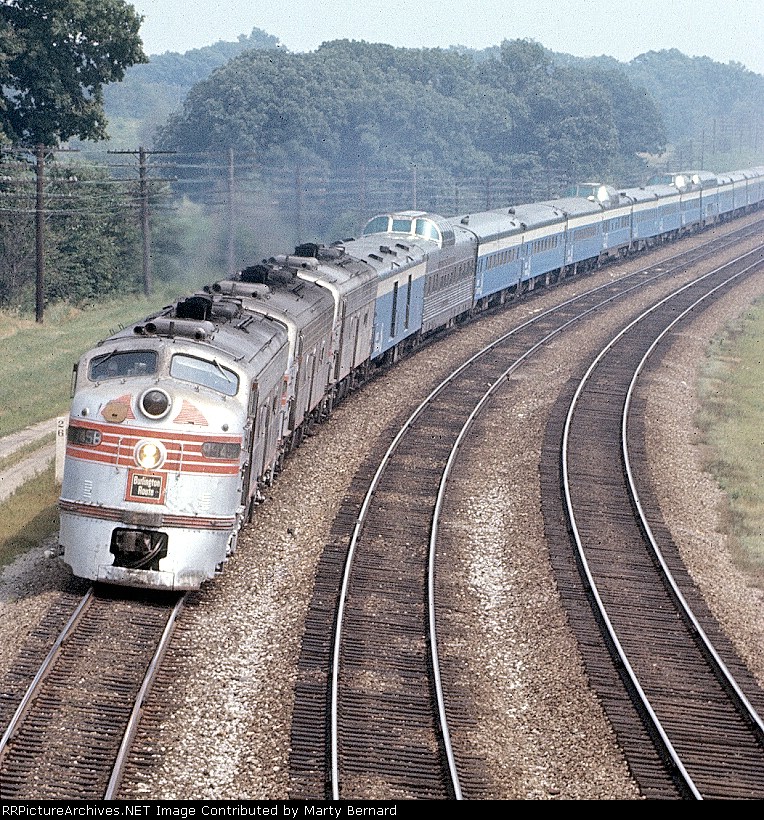 CB&Q 9945B and Two Sisters Elephant Style Pull the Builder at MP 26